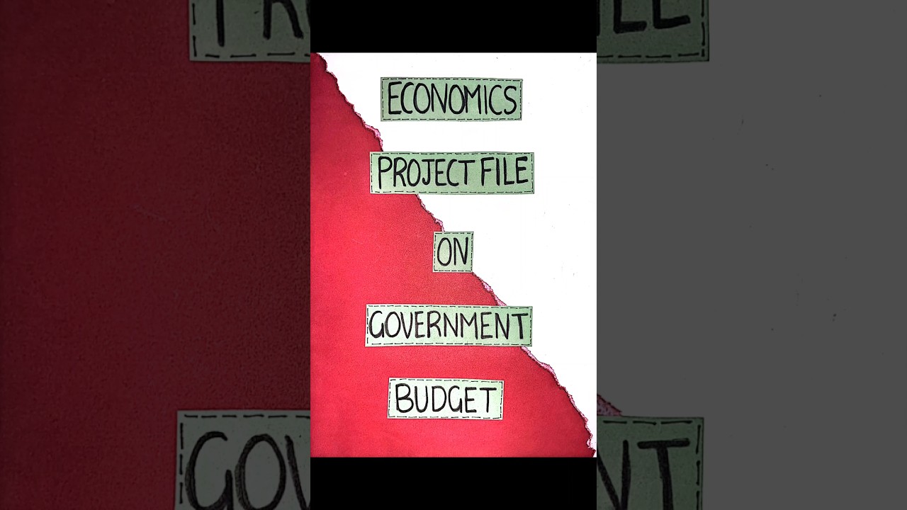 Project file on Government budget| Class 12th | Economics