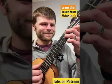 Learn this SPOOKY MINOR MELODY on your Ukulele! #fingerpickingshorts #halloween