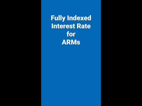 Fully Indexed Rate and ARMs
