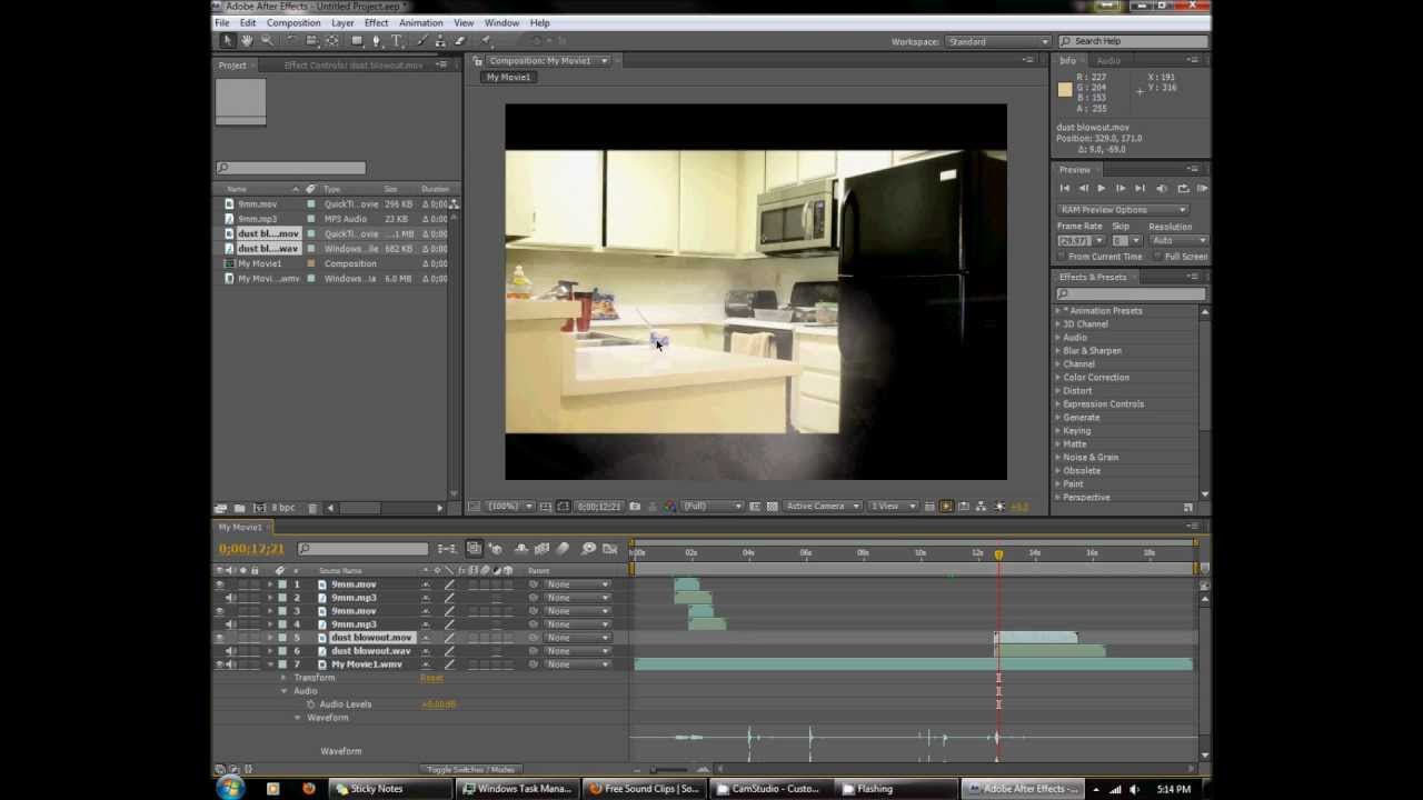After Effects Basic Muzzle Flashes & Explosions Tutorial