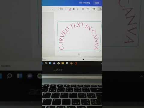 How to make curved text in Canva