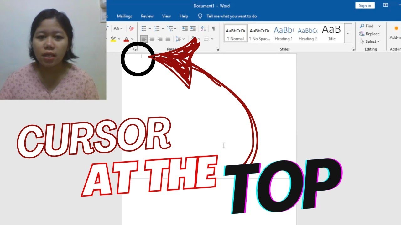 How to fix Cursor at the very Top of Document in Microsoft Word #microsoftword