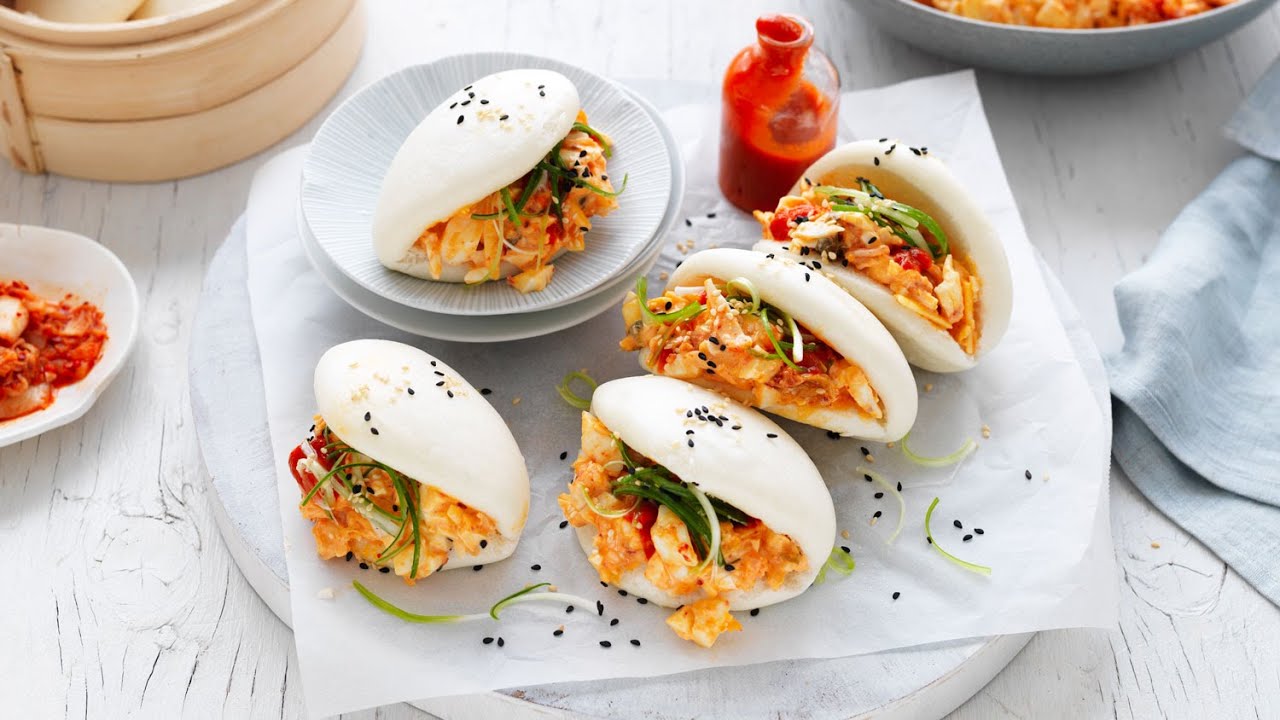 Kimchi and Cheese Egg Salad Baos Recipe | myfoodbook