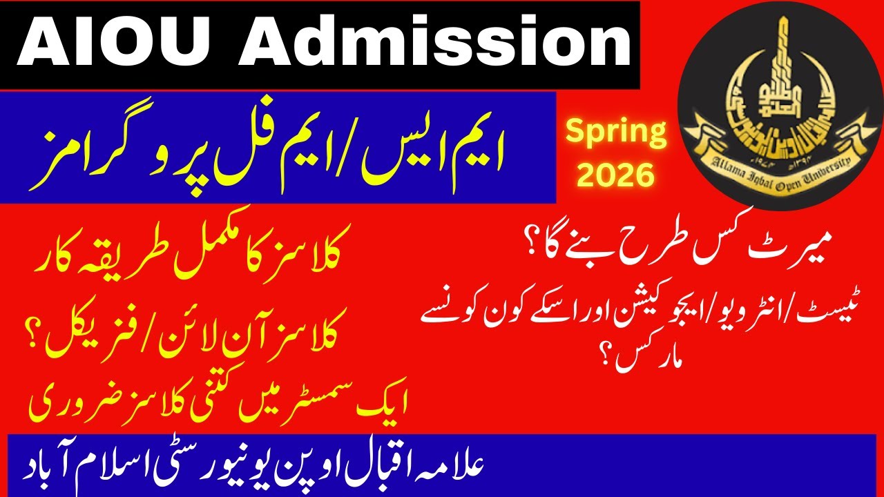 Aiou Mphil Classes || Mphil Class Timing