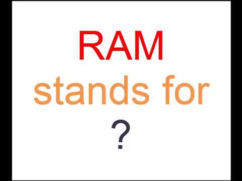 What is full form of RAM ?
