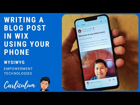 Writing a Blog Post in Wix Site Using Your Phone | WYSIWYG | Empowerment Technologies