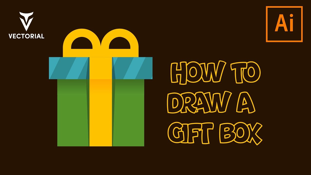 How to Draw a Gift Box in Adobe Illustrator - Easy tutorial