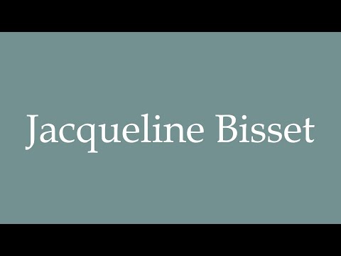 How to Pronounce ''Jacqueline Bisset'' Correctly in French