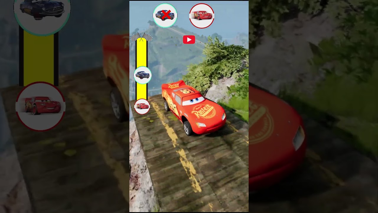 Jackson Storm vs McQueen ⚡🚗 #83 #mcqueen #funny #gta #carvs  #automobile #beamngnoob #beamngdrive