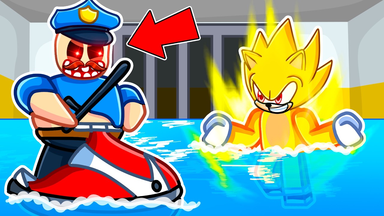 SUPER SONIC vs WATER BARRY'S PRISON RUN