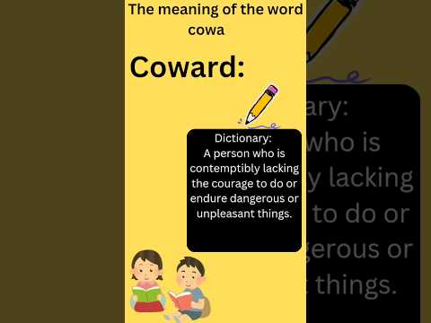 Coward meaning
