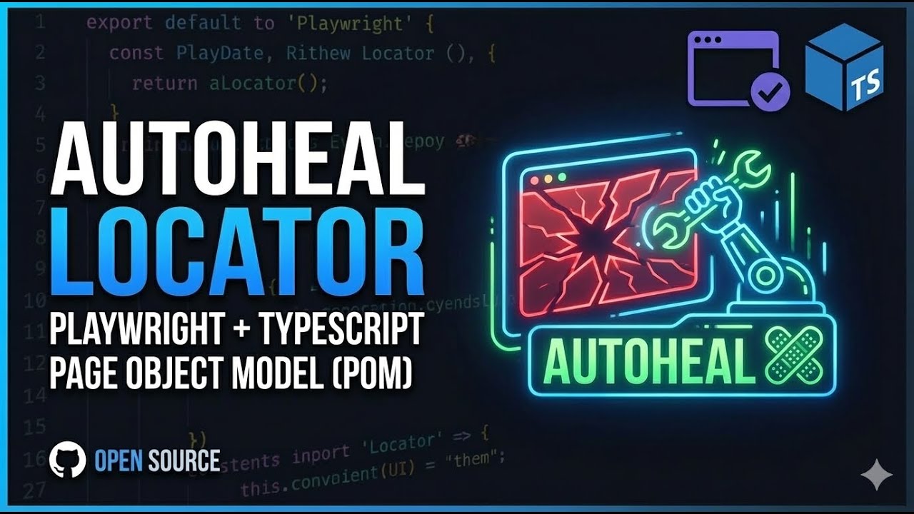 Auto-Heal Locators in Playwright (TypeScript) | AI-Powered Self-Healing Test Automation #autohealing