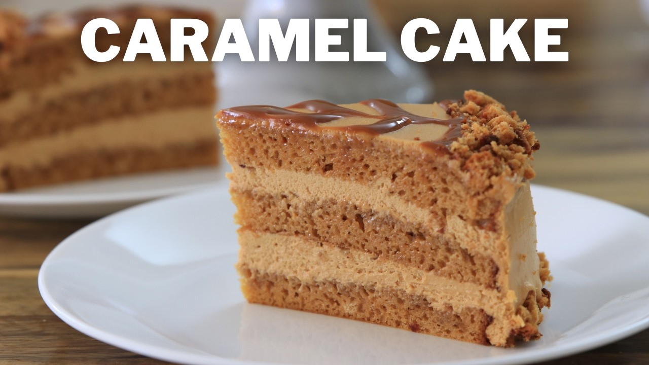 Caramel Cake Recipe - The Cooking Foodie