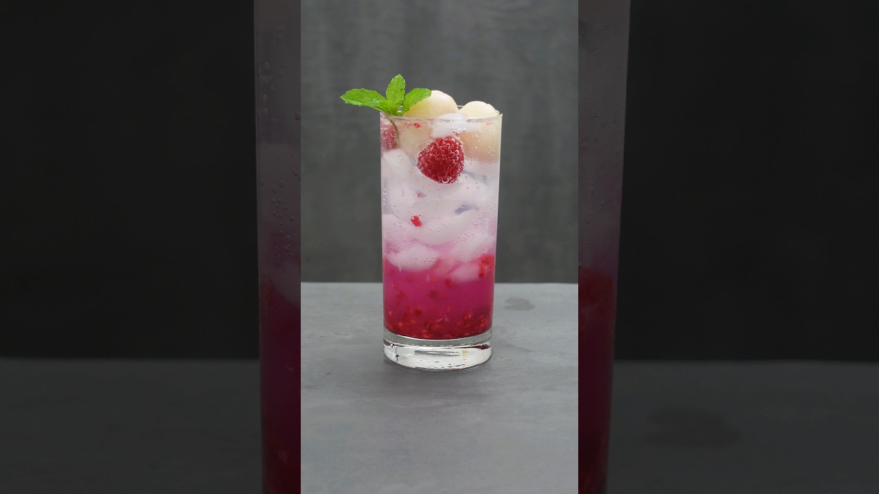 Raspberry Lychee Mocktail | No-Alcohol #summerdrink