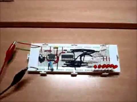 Led Cylon with 555 timer and 4017 decade counter