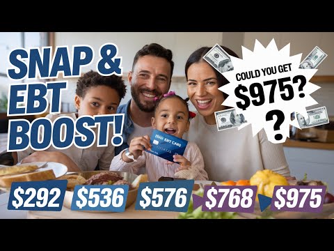IT’S OFFICIAL: $292 / $536 / $768 / $975 Monthly For SNAP, Food Stamps, EBT, Low Income