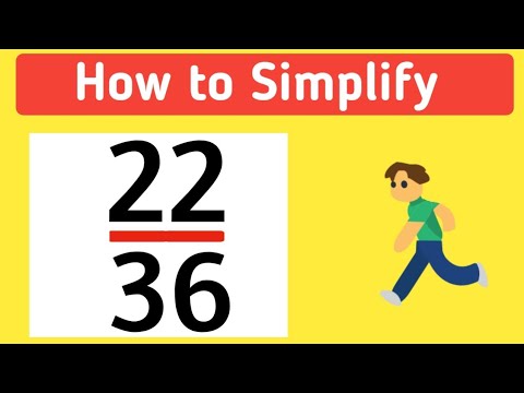 How to Simplify the Fraction 22/36 || 22/36 Simplified