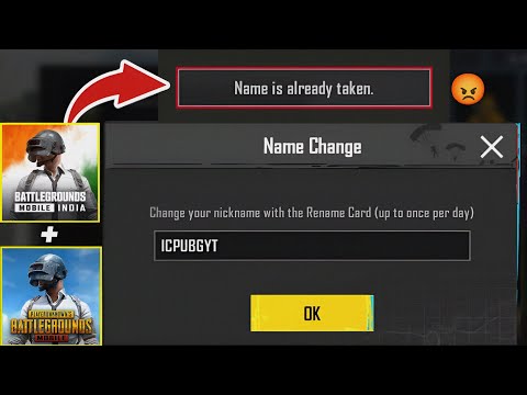 Name is already taken Problem For PUBG MOBILE/BGMI In 2024😡 How To Fix Name is already taken Problem
