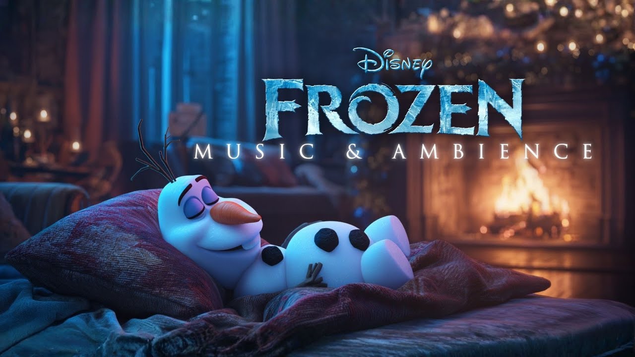 Frozen Fireplace Serenity | Fall Asleep with Olaf in 4k ⛄️