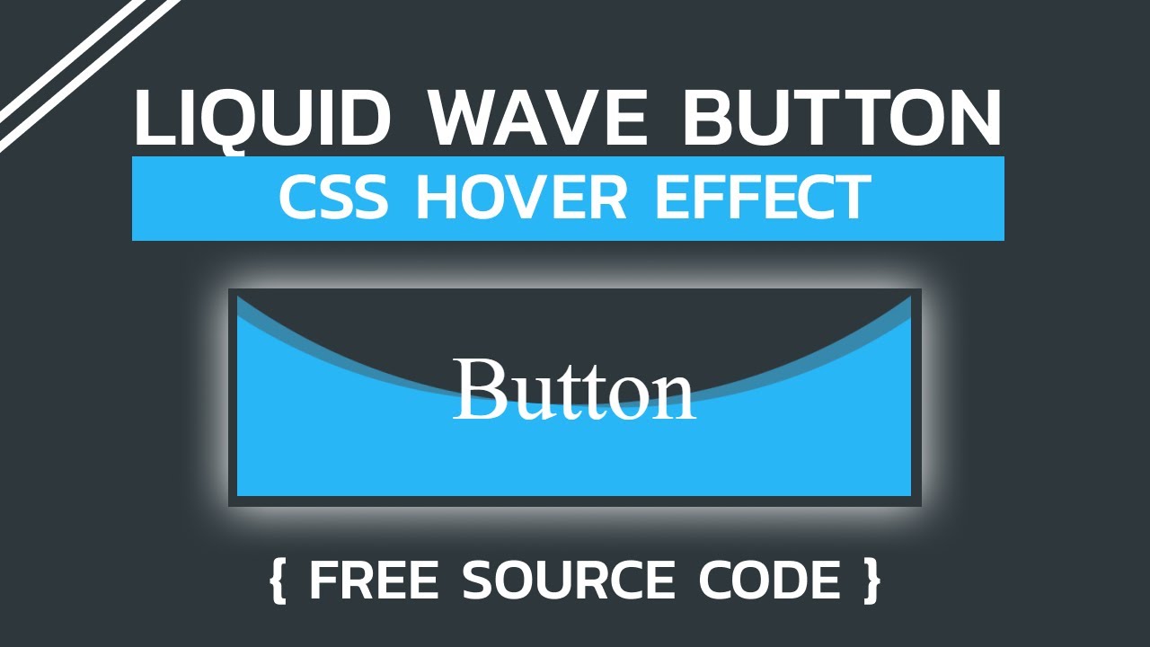 CSS Liquid Button on Hover | Liquid Wave Background | Free Source Code