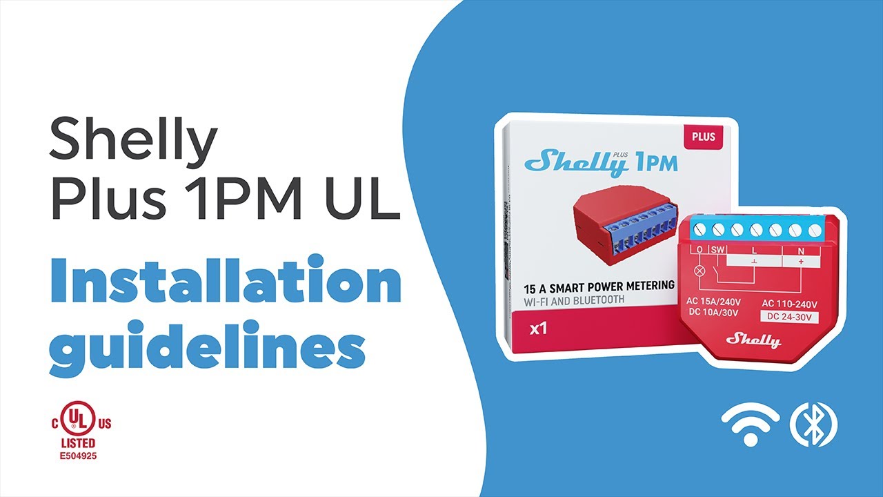 Shelly Plus 1PM Installation video (US standard)