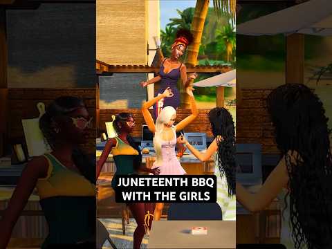 Happy Juneteenth - Sims 4 BBQ Party | Realistic Gameplay | Dance Animations | Custom Food Mods #sims