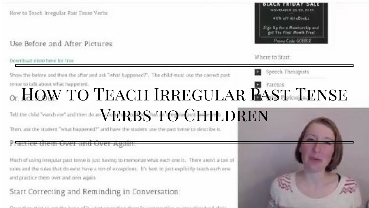 How to Teach Irregular Past Tense Verbs to Children