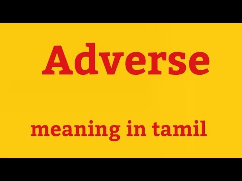 Adverse meaning in tamil