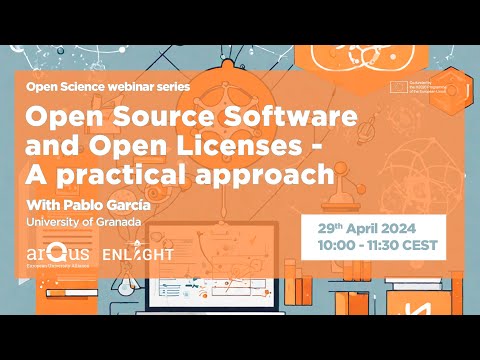 ENLIGHT RISE and Arqus Ambassadors Webinar #3: Open Source Software and Open Licenses
