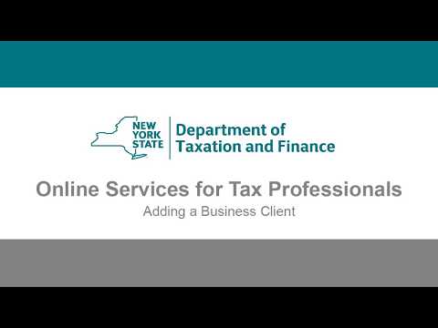 Online Services for Tax Professionals: Adding a Business Client