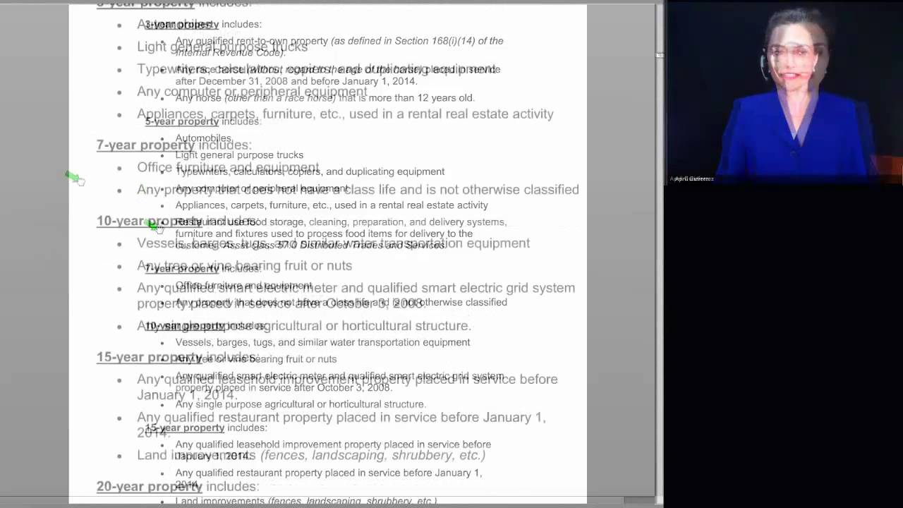 Basic Session 15 - Depreciation & Amortization 1 - 2012 Tax Law