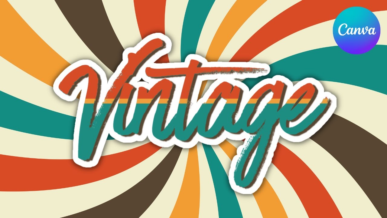 Vintage Retro Text Effect Tutorial in Canva