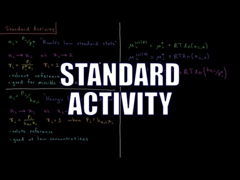 Chemical Thermodynamics 8.10 - Standard Activity