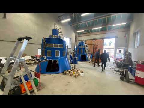 200KW Kaplan turbine generator integrated unit commissioning in France, 1.2m regulated runner