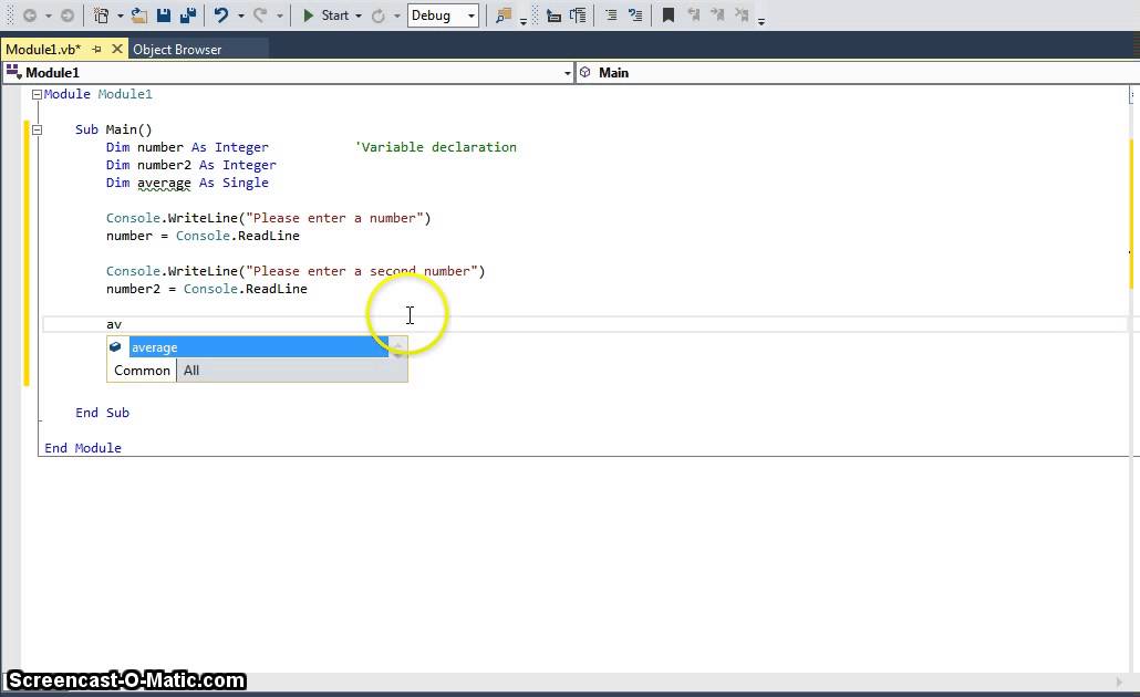 VB 1 - Console Programming - Variable Declaration, Input and Output