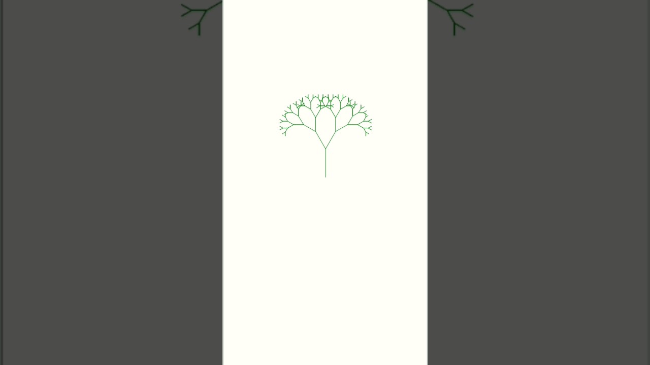 Draw tree using turtle in python.... #shorts #python