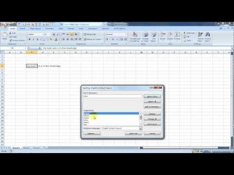 How To Do Spell Check In Excel
