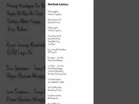 Sun Saiyan lyrics #qurban