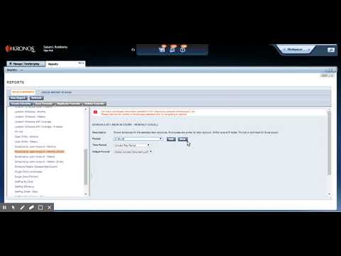 Report for Kronos schedules