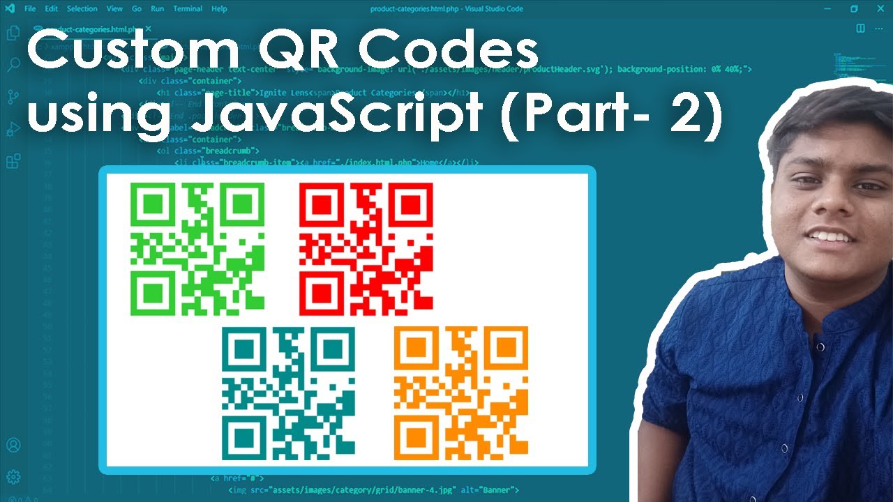 How to Customize Generated QR Codes using JavaScript. Complete tutorial | Code Grind