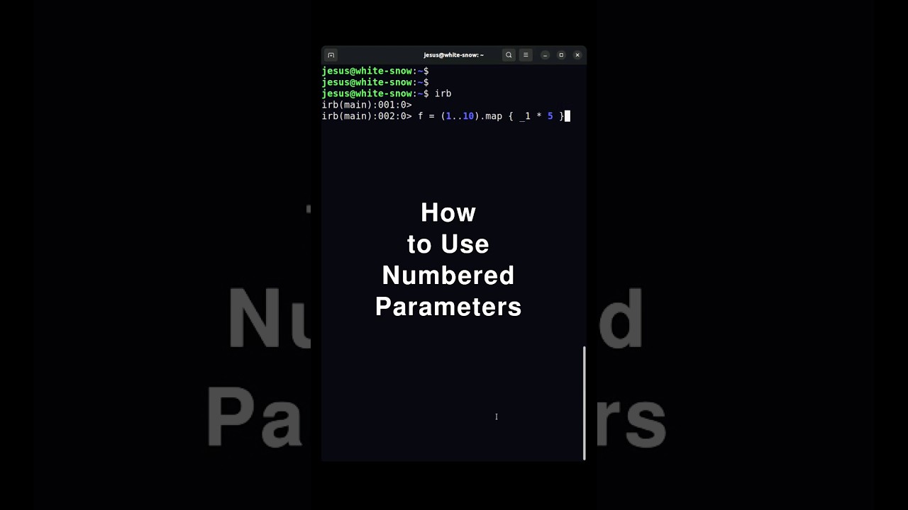 How to Use Numbered Parameters to Write Simple & Compact Ruby Blocks #shorts