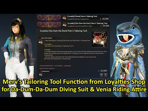 [Game Play] "Merv's Tailoring Tool" for Da-Dum & Venia Outfit | Black ...