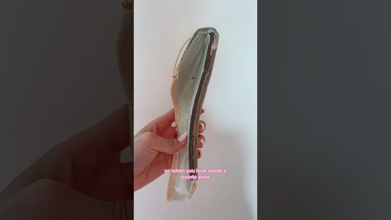 INSIDE OF A POINTE SHOE😨 #ballerina#ballet#pointeshoe#behindthescenes#dancer#amazing#shocking#fact