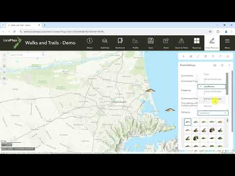 LocalMaps v3 Viewer: Using the Draw / Measure Widget to add Points