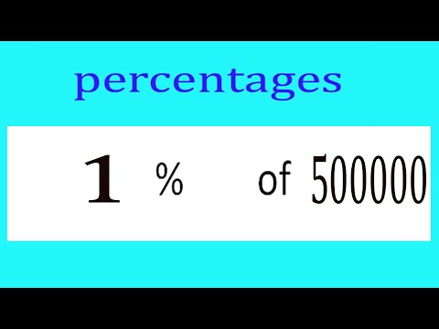 Percentages 1 Percentage(%) of 500000