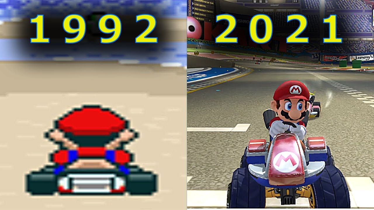 Watch the Evolution of Mario Kart Games Between 1992 and 2021 ...
