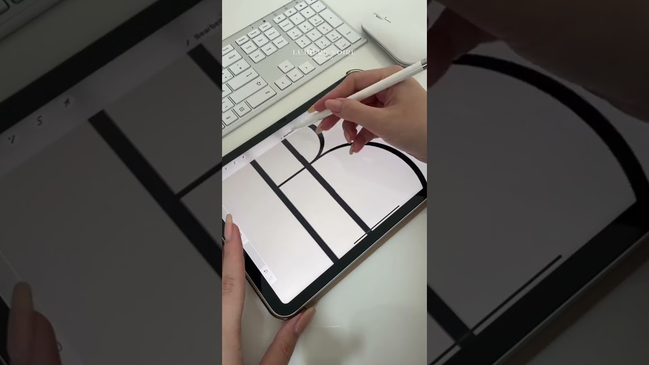 Create a Logo for the letters B & J with me #procreate #weddinglogo