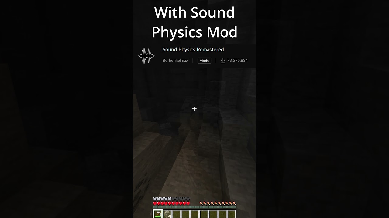 Sound Physics Mod Test (Use headphones for better quality) #minecraft #mods