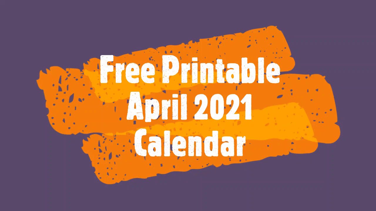 April 2021 Calendar Template - Printable Monthly Calendar 2021 by Freecalendarhub.com