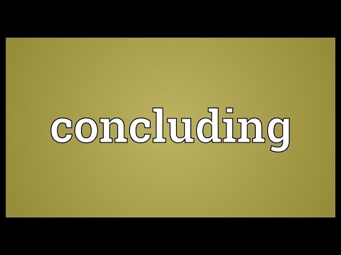 Concluding Meaning